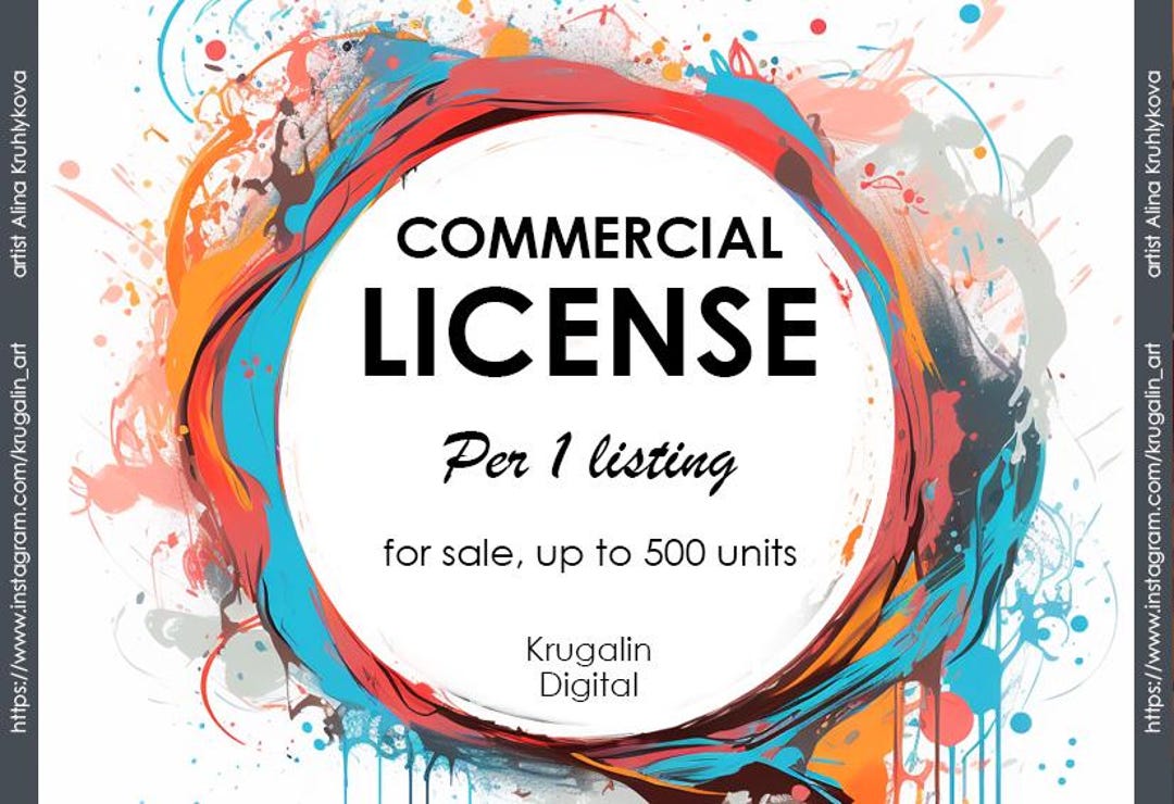 Standard Commercial Use License - 500 Units - Etsy