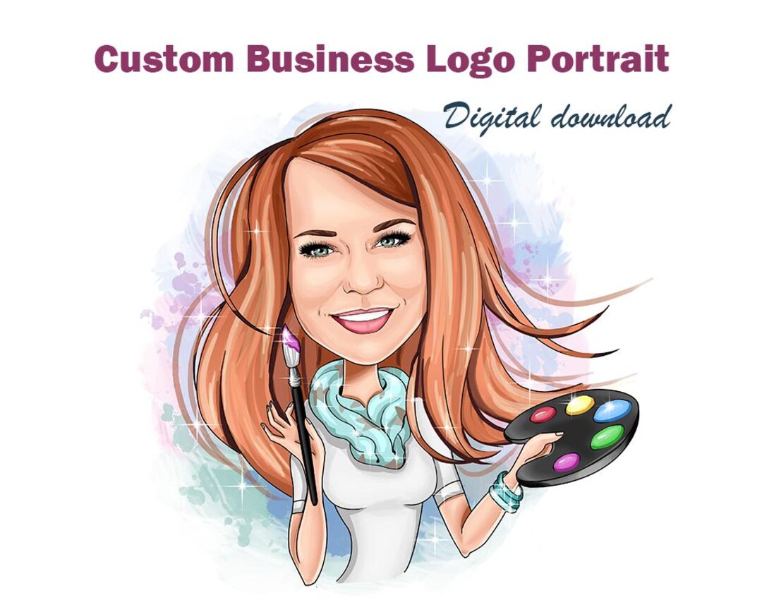 Custom Business Logo Portrait, Realistic Portrait From Photo, Cartoon ...