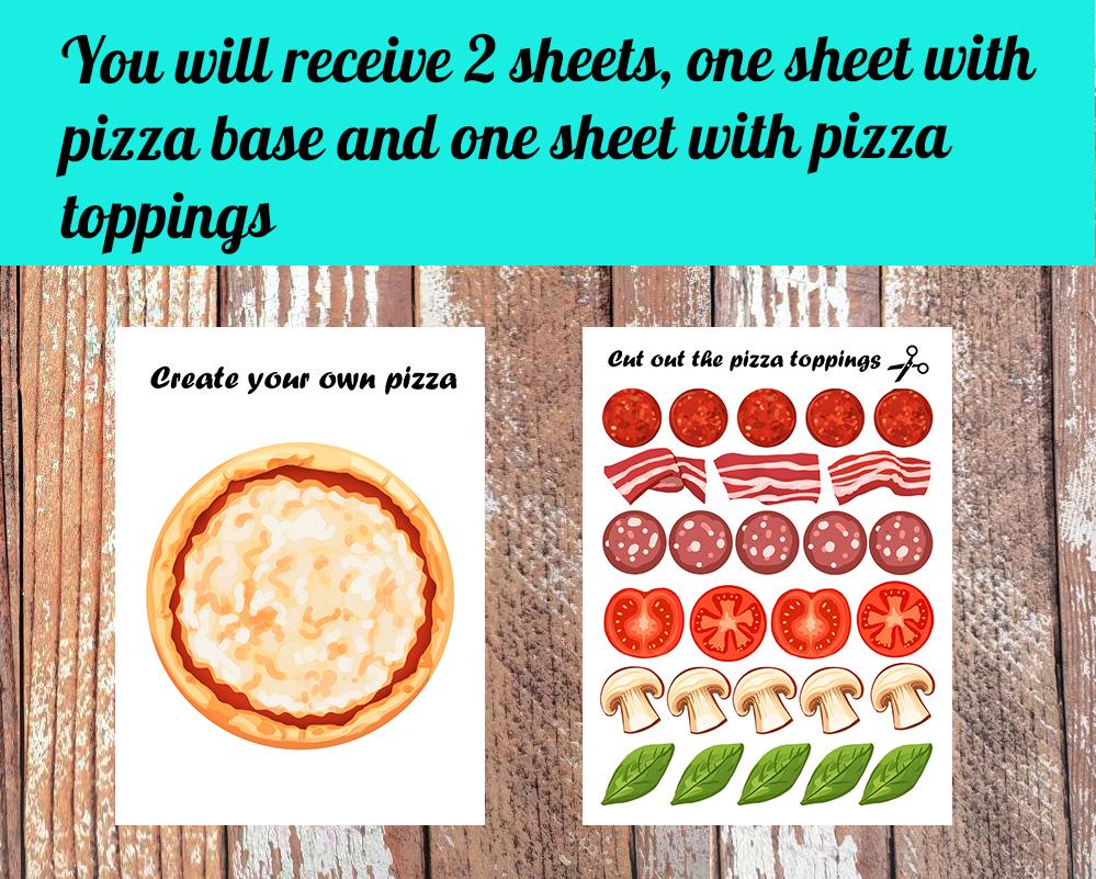 Pizza Craft Printable – Cut and Paste Activity for Kids - Printable ...