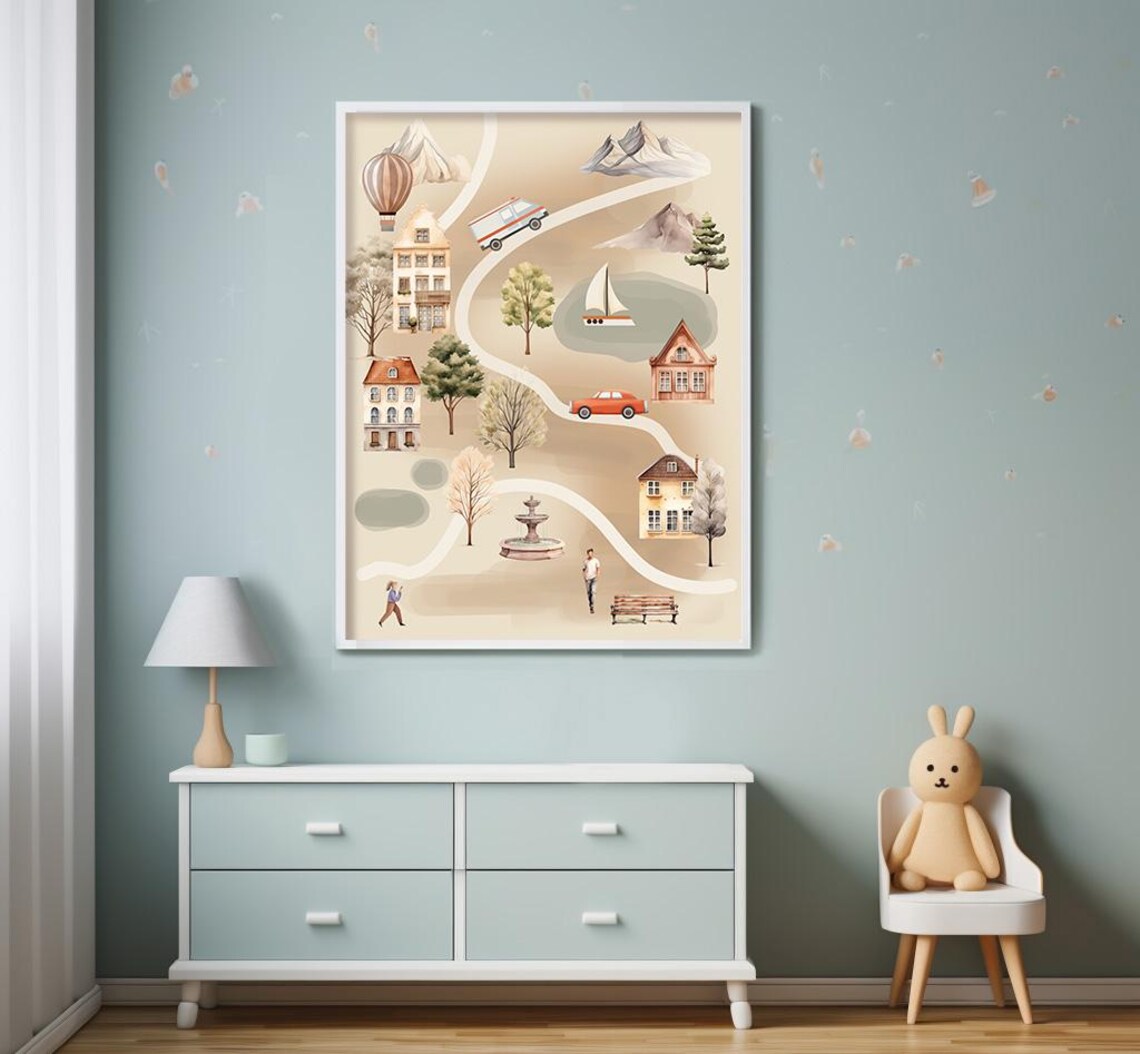 Watercolor Map Creator Clipart – City Map Art – Digital Clipart – Kids ...