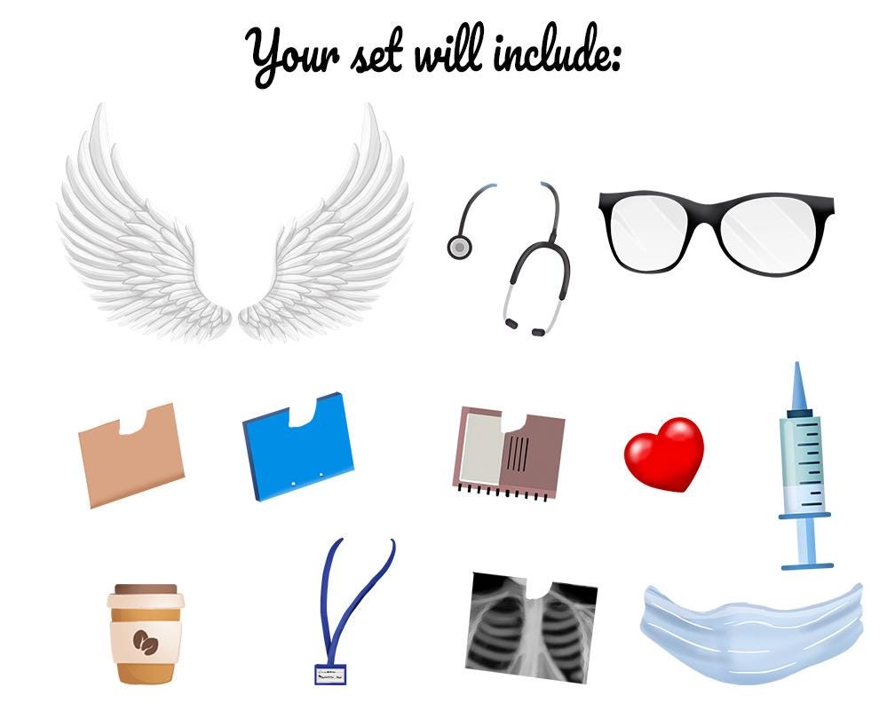 Chibi Nurse Clipart - Customizable Characters, Doctor Clipart, Hospital ...