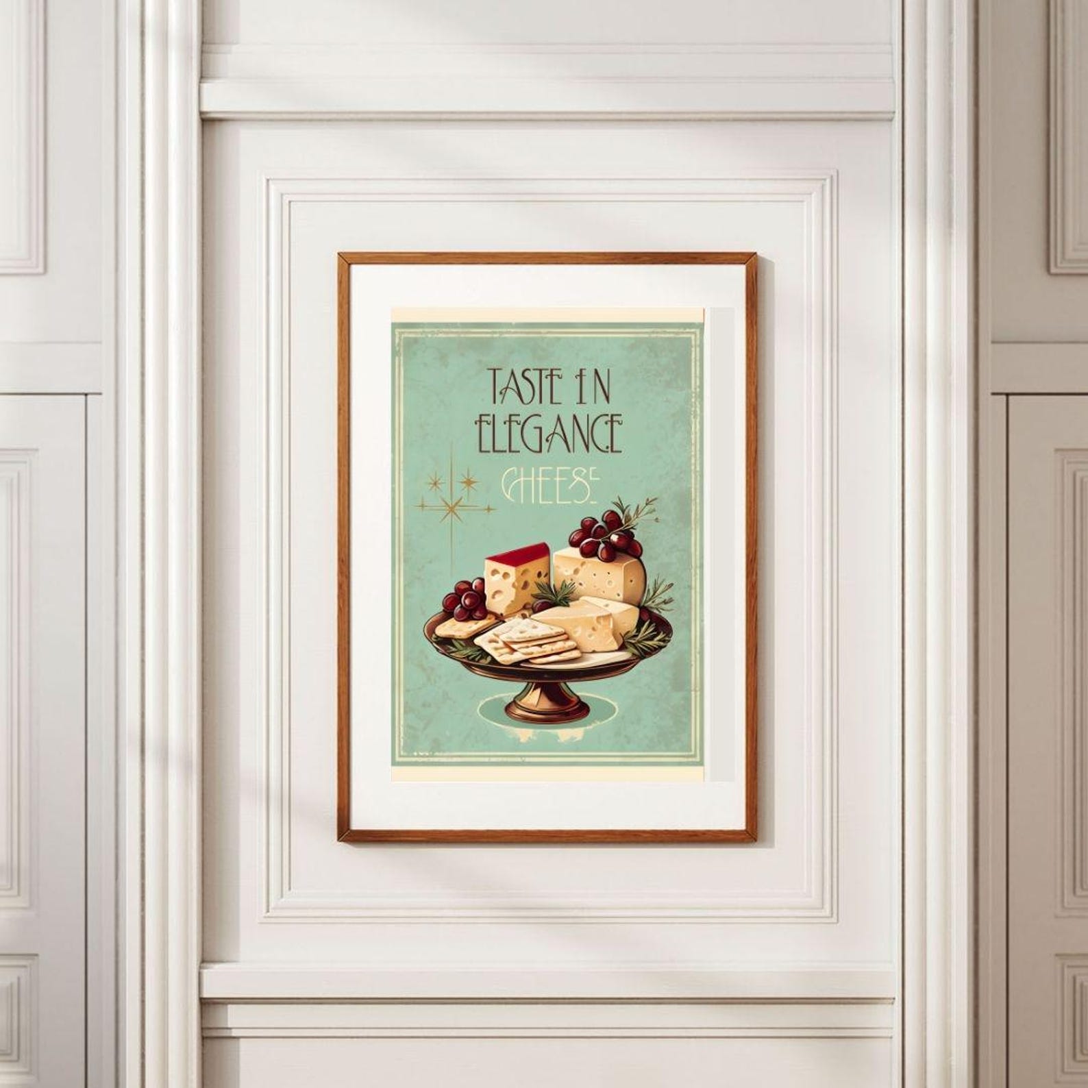 French Cheese Plate Art Deco Poster – Parisian Kitchen Print - Etsy