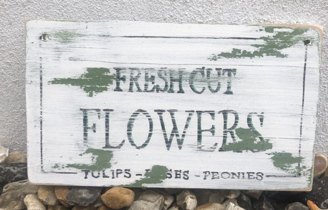 Fresh Cut Flowers Wooden Sign - Etsy UK