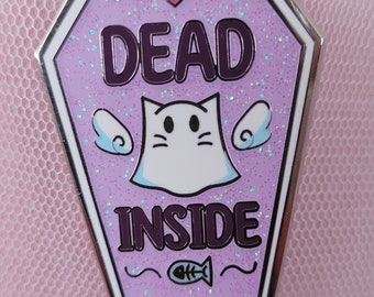 Dead Inside Coffin Enamel Pin - Etsy