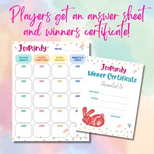 Easter Jeopardy Game, Printable Family Game, Easter Family Game Night ...