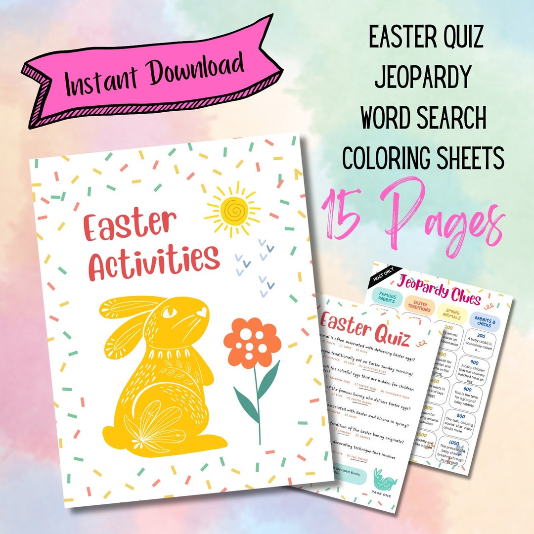 Easter Games Bundle, Easter Trivia and Easter Jeopardy Activity Bundle ...