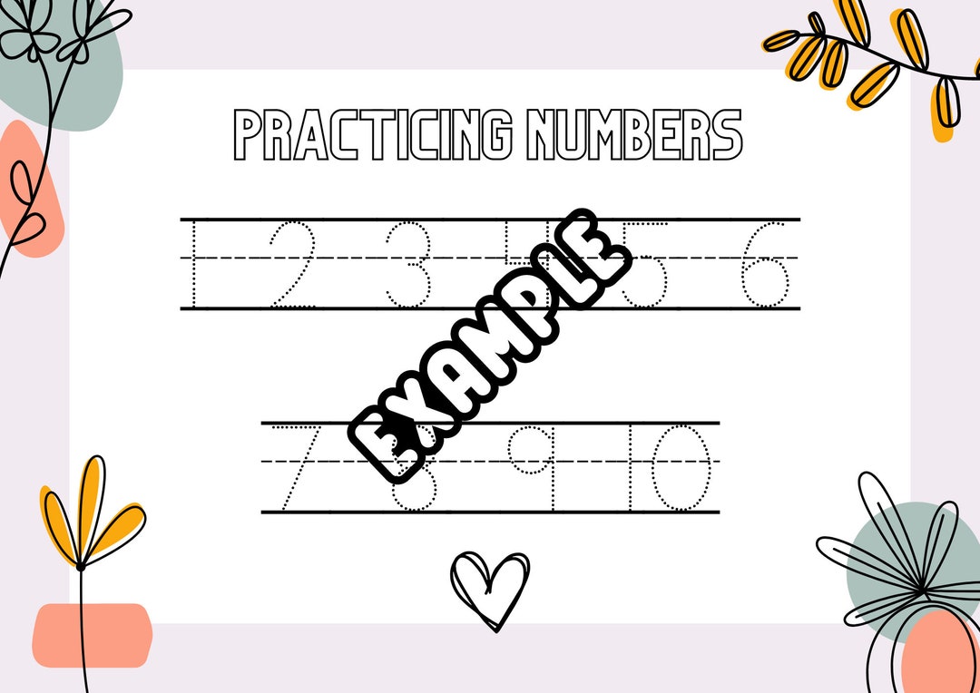 Floral - Printable Number Practice - Tracing, Preschool Alphabet ...
