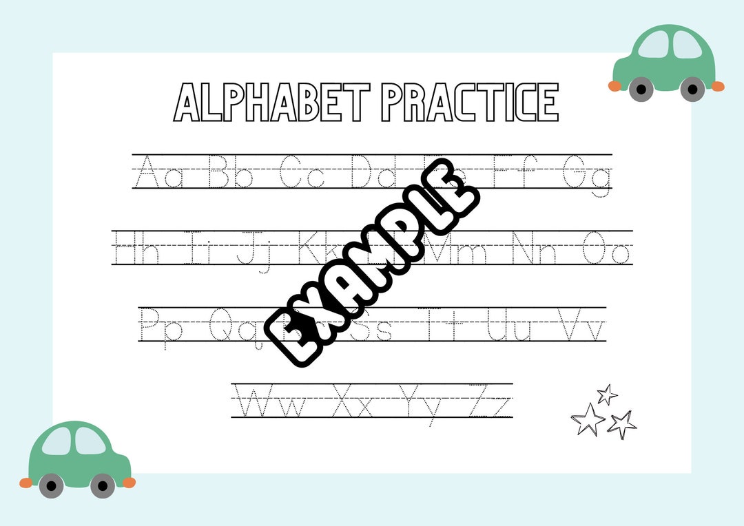 Cars - Alphabet Practice - Tracing, Preschool Alphabet Practice, I Can ...
