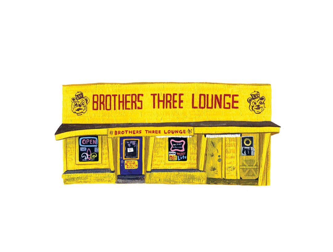 Brothers Three Lounge, New Orleans Print - Etsy