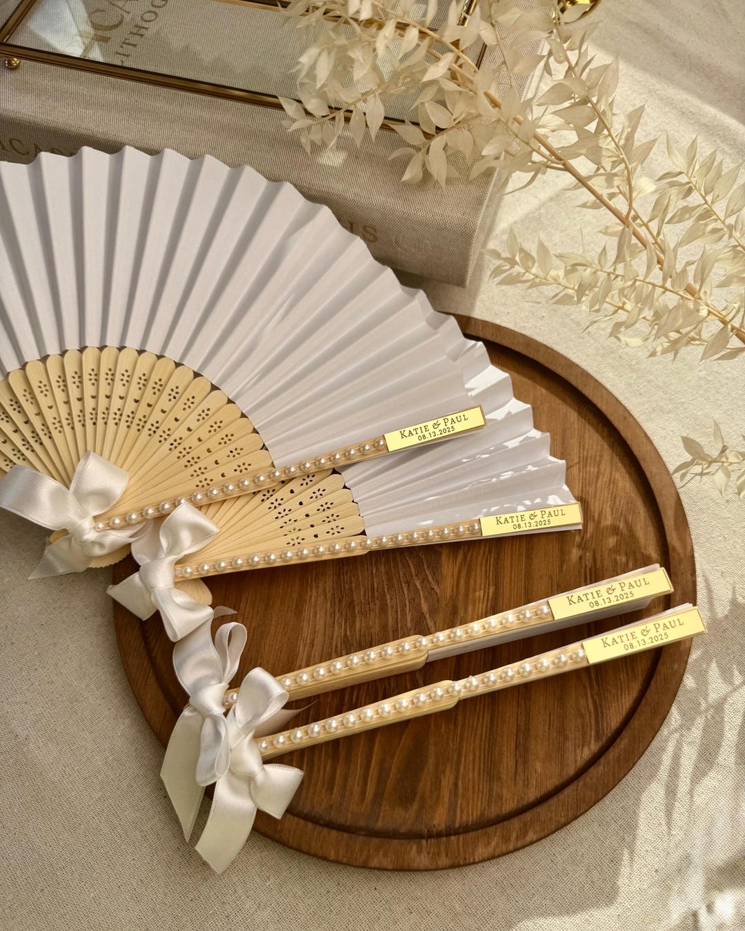 Destination Wedding Fan Favor – Personalized Folding Hand Fan With ...