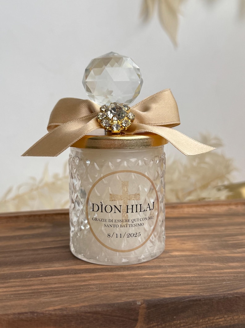 Mi Bautizo Candle Favor | Elegant Christening Gift | Luxury Religious ...