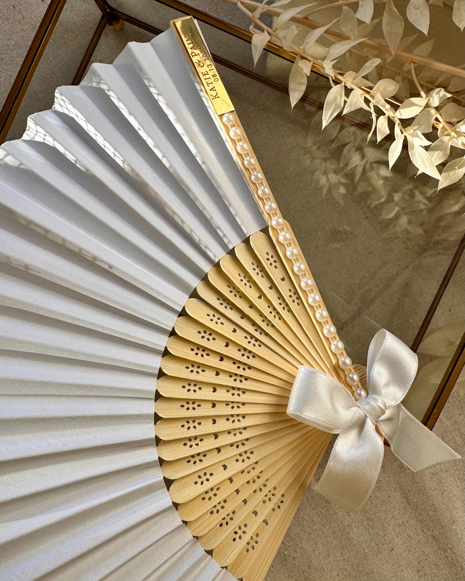 Destination Wedding Fan Favor – Personalized Folding Hand Fan With ...