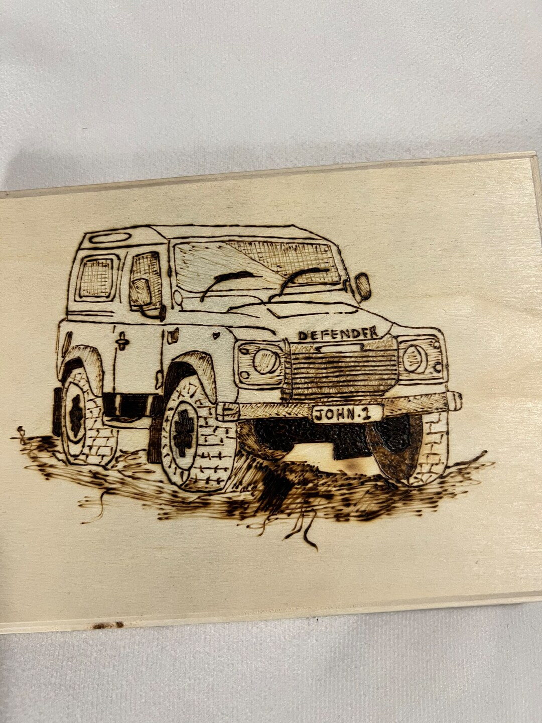 Personalised Land Rover Defender Pyrography Art - Etsy