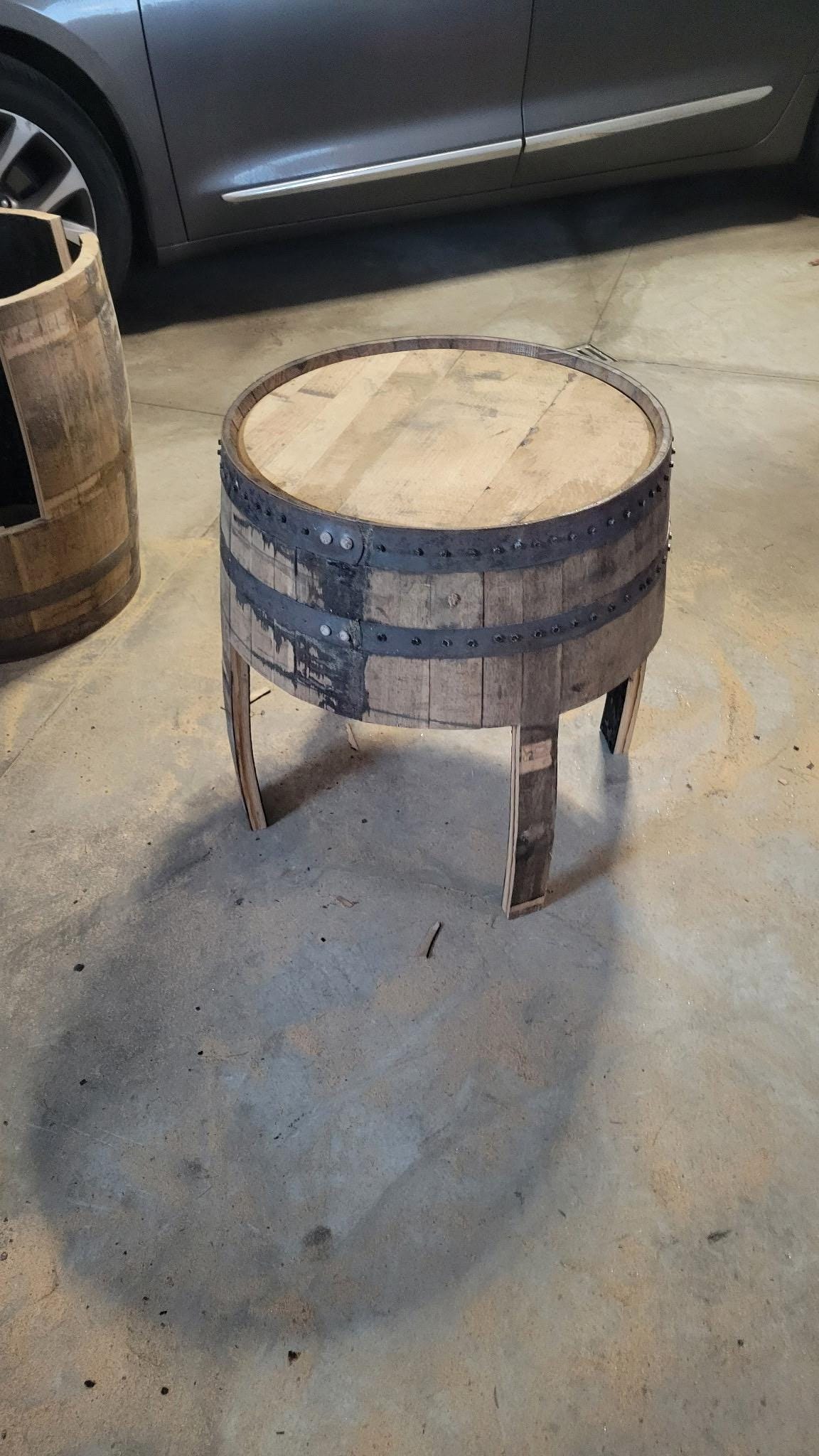 Whiskey Barrel End Table - Etsy