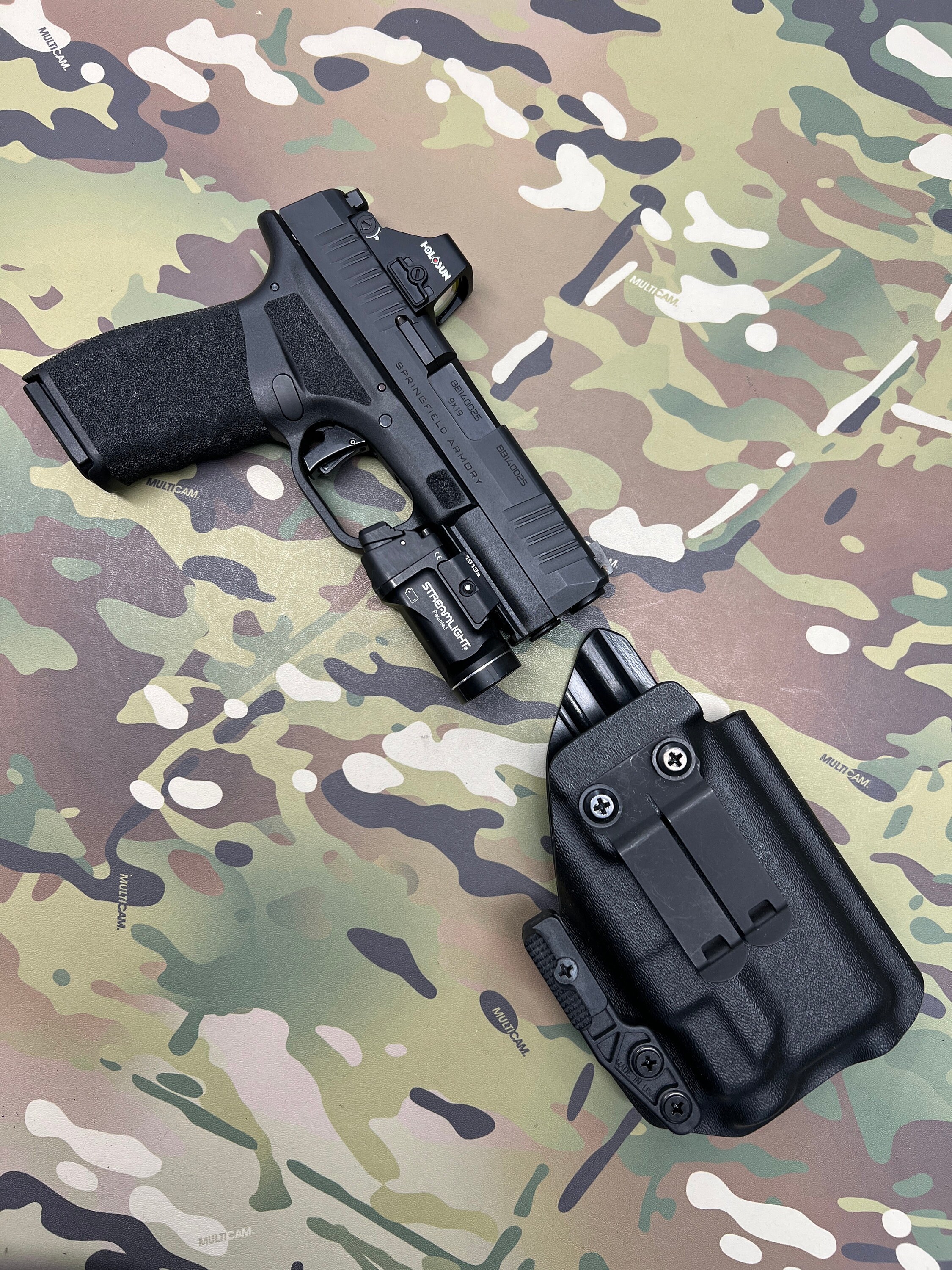Black Kydex IWB Claw Holster for Springfield Hellcat PRO Streamlight ...