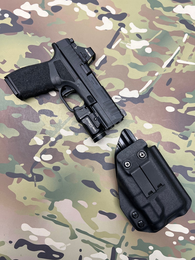 Black Kydex IWB Holster for Springfield Hellcat PRO Streamlight TLR-7 ...