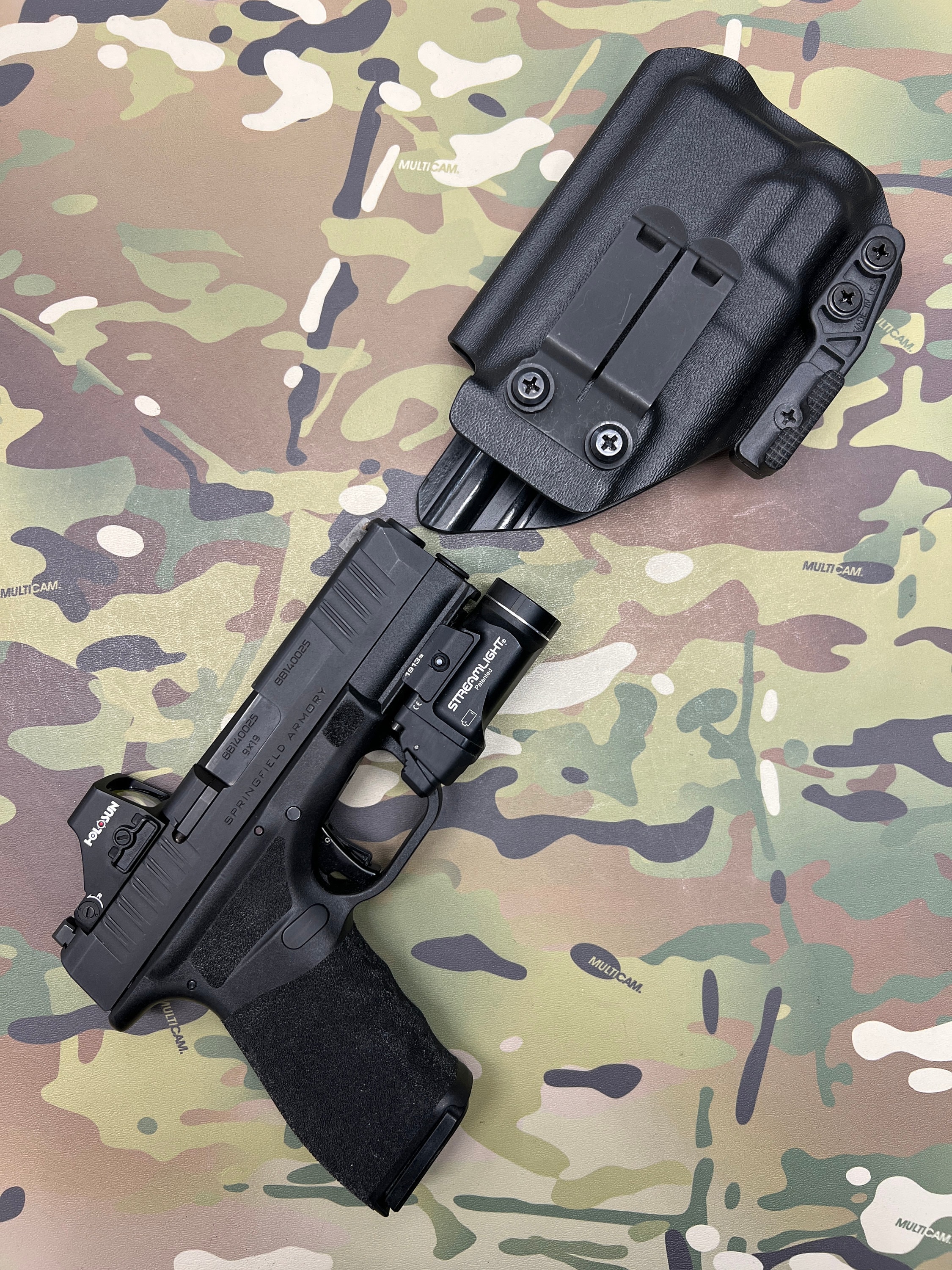 Black Kydex IWB Claw Holster for Springfield Hellcat PRO Streamlight ...