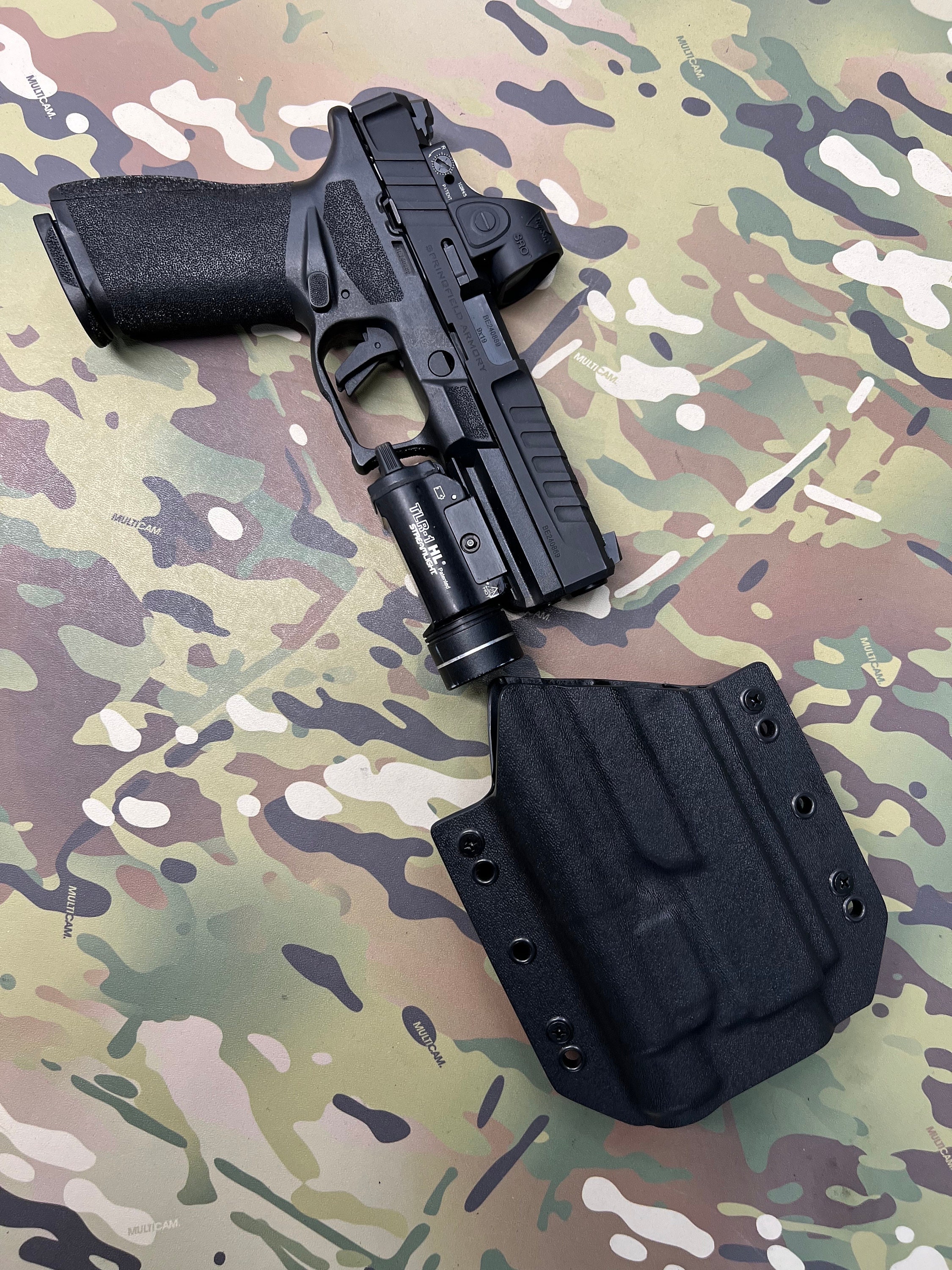 Black Kydex Holster for Springfield Echelon Streamlight TLR-1 TLR-1 HL ...