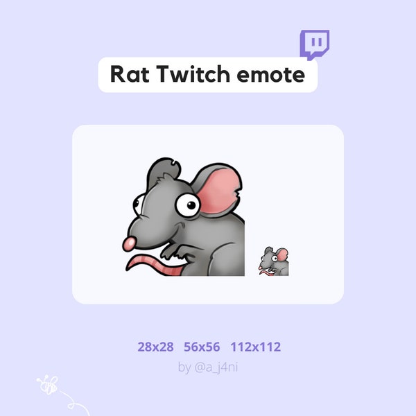 Rat Emote for Twitch - Etsy New Zealand