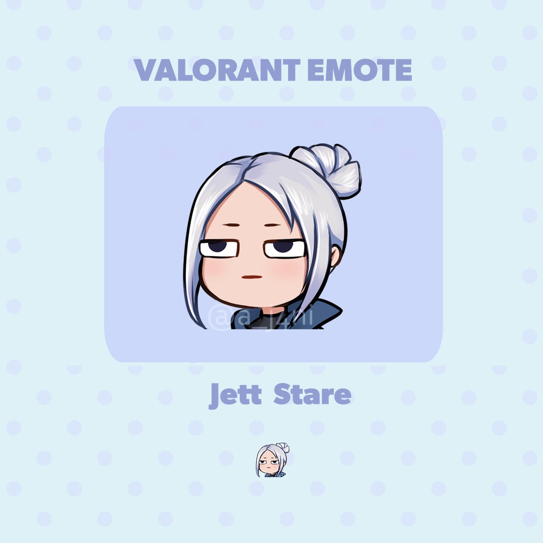 Valorant Jett Stare Bored Funny Cute Single Twitch Emote - Etsy