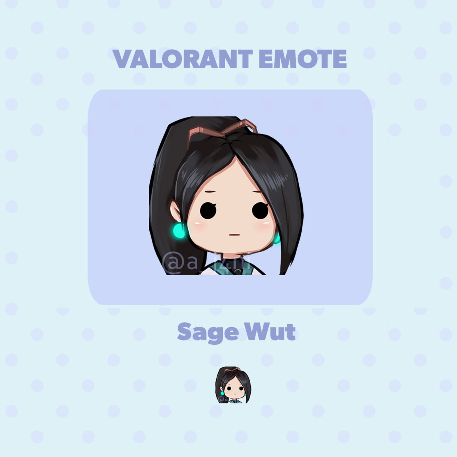 Valorant Sage Stare Confused What Huh Wut Funny Cute Kawaii Single ...
