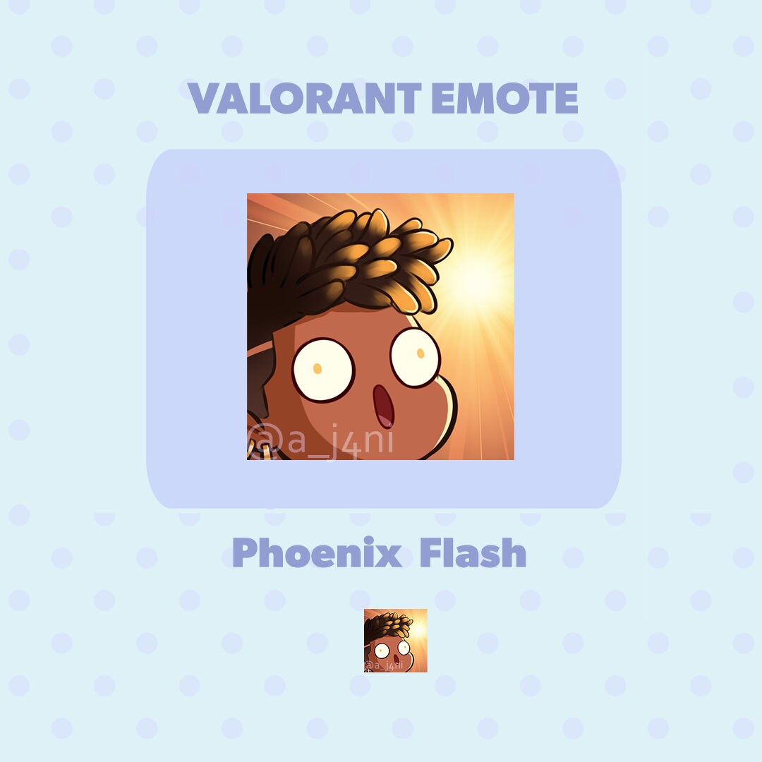 Valorant Phoenix Blinded Blind Flash Flashed Funny Cute Kawaii Single ...