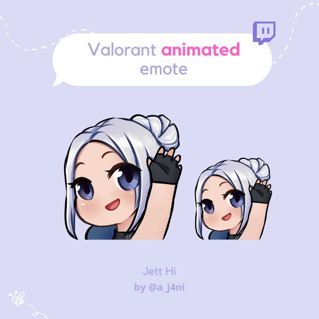 Valorant Jett Wave Hi Animated GIF Emote - Etsy