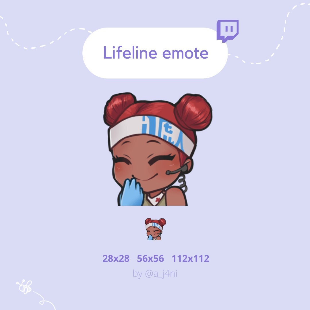 Apex Legends Lifeline Cute Kawaii Laugh Giggle Single Twitch Emote - Etsy