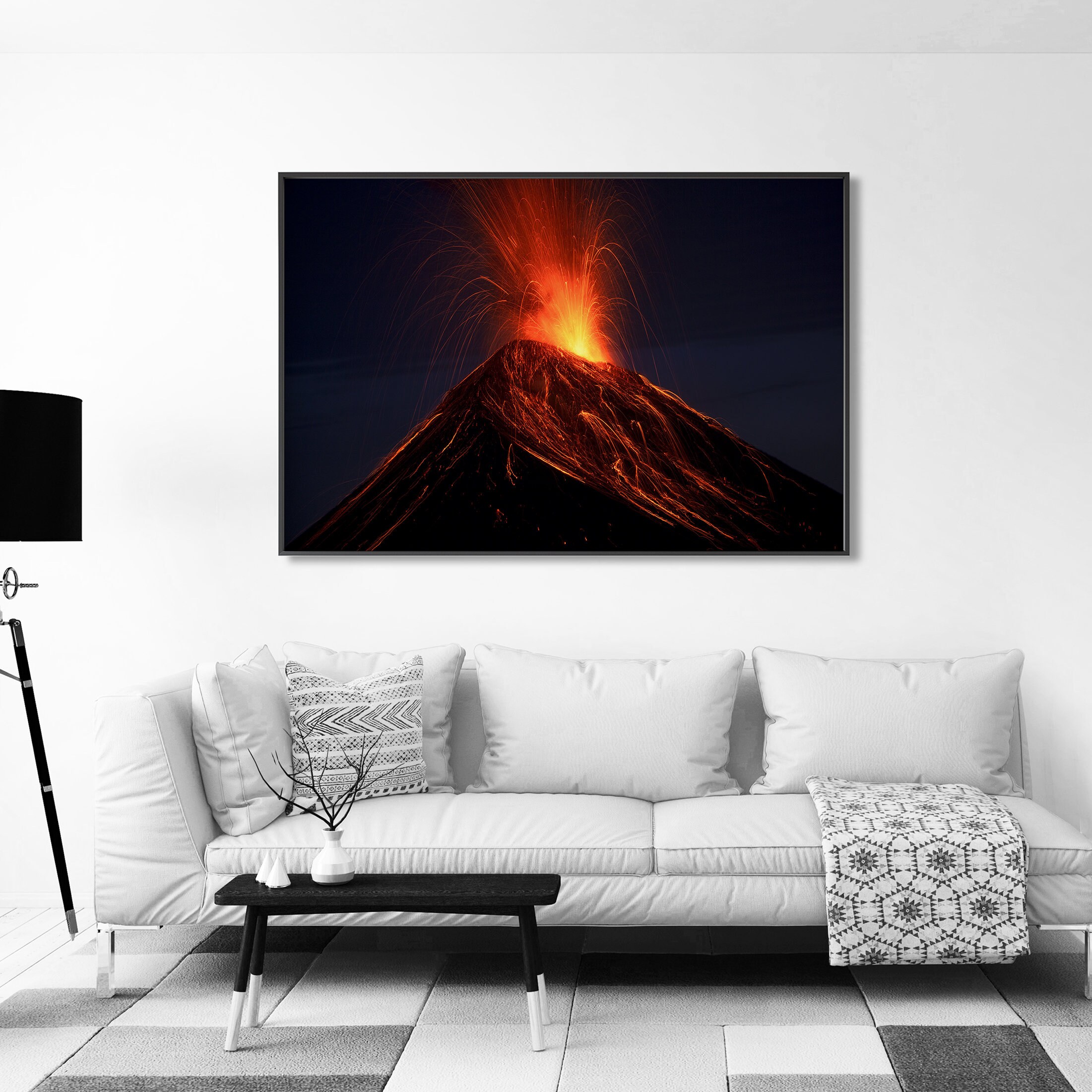 Erupting Volcano Printable Wall Art Volcano Print Lava | Etsy