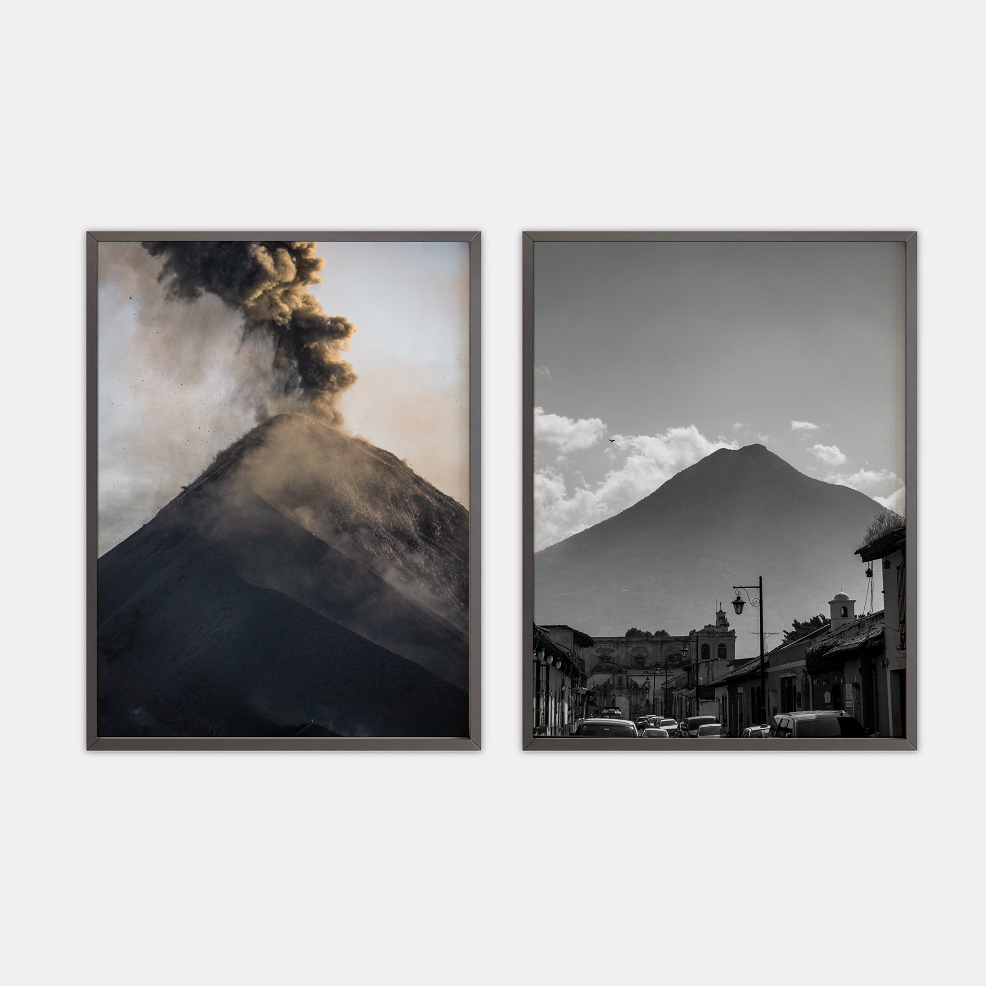 2 Piece Wall Art Volcano Poster Set of 2 Volcano Photos - Etsy