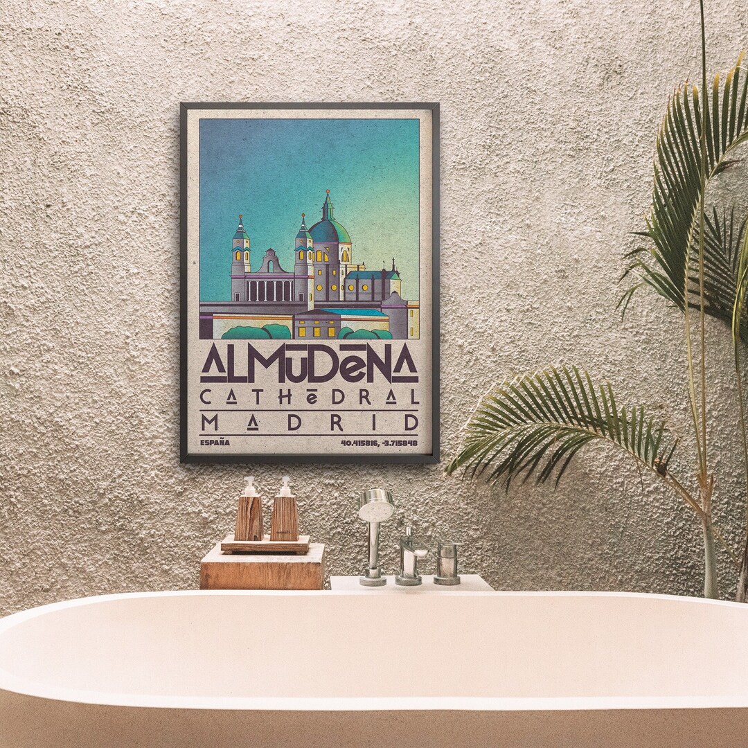 RETRO WALL ART - Retro Travel Poster, Spain Travel Poster, Madrid Art ...