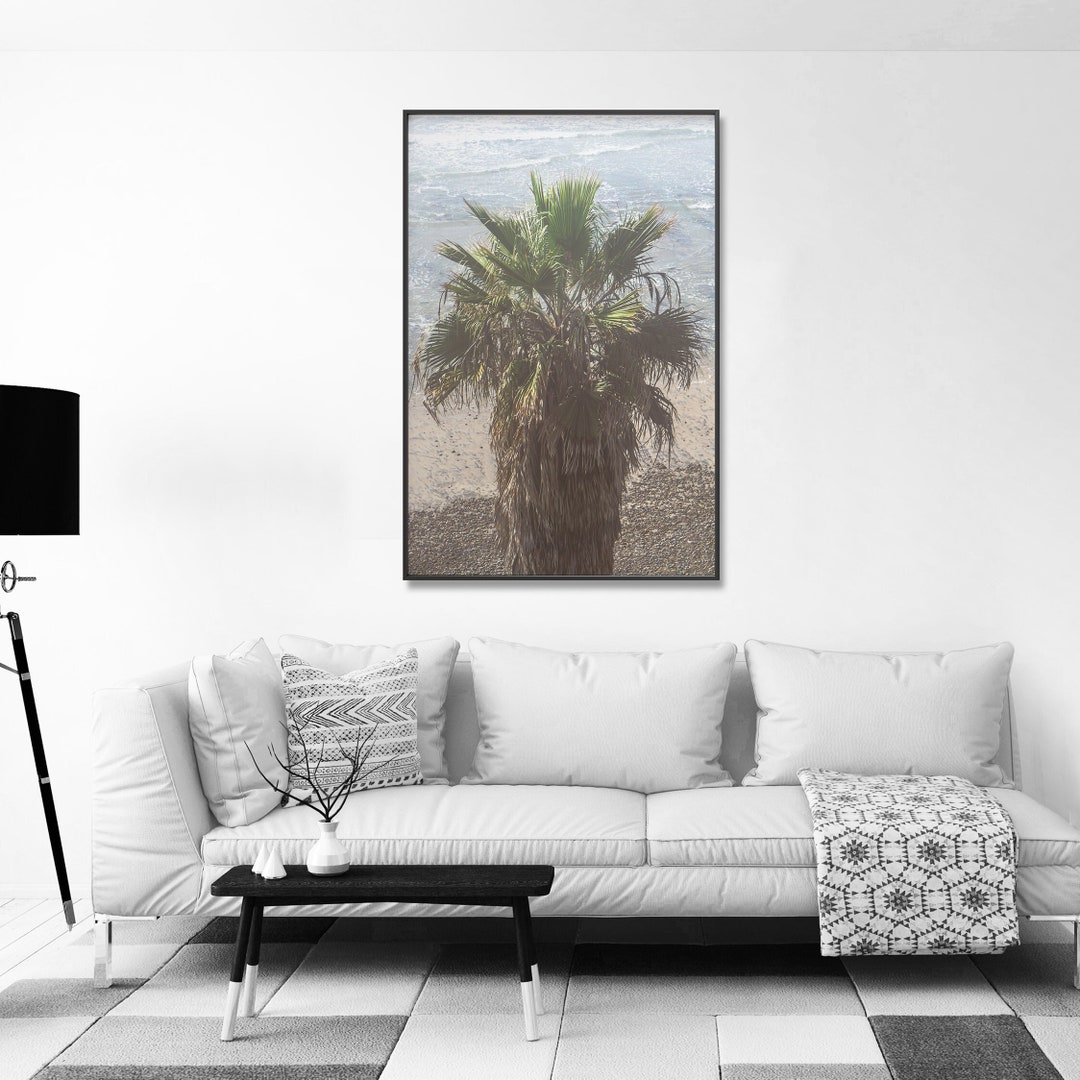 Palm Tree Print, Pastel Palm Tree Beach Print, Printable Beach Art ...