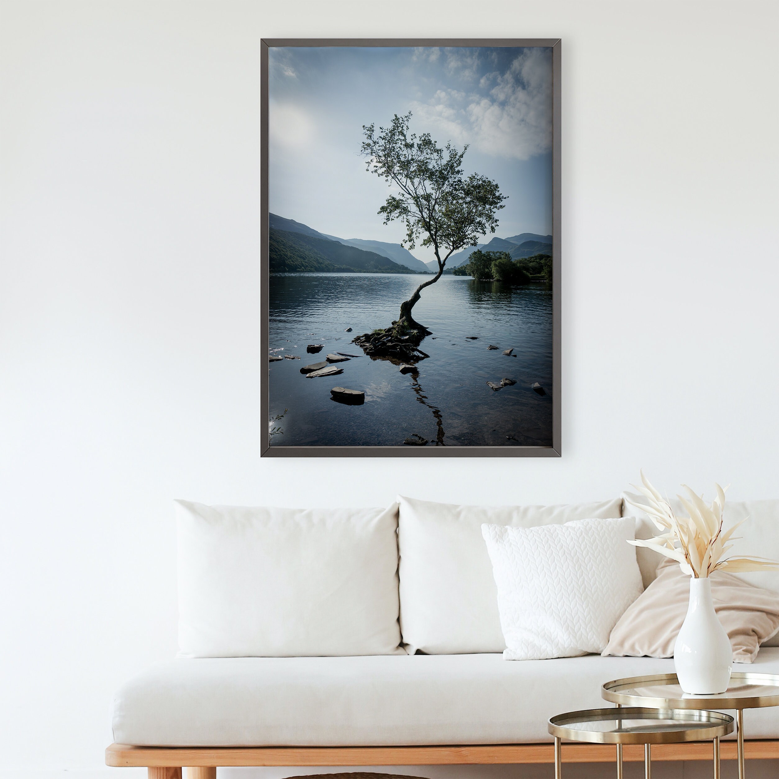 Snowdonia Lone Tree Llyn Padarn Snowdon Print Snowdonia | Etsy