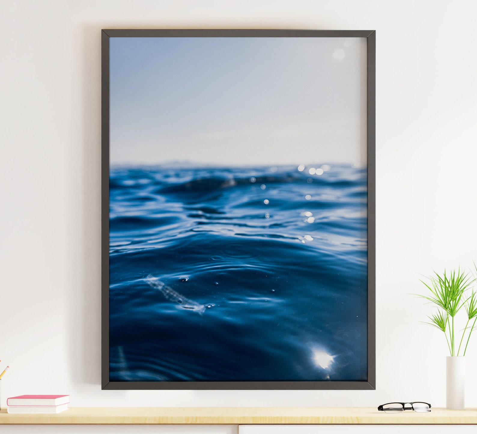 Minimalist Ocean Prints, Blue Ocean Print, Nautical Photography ...