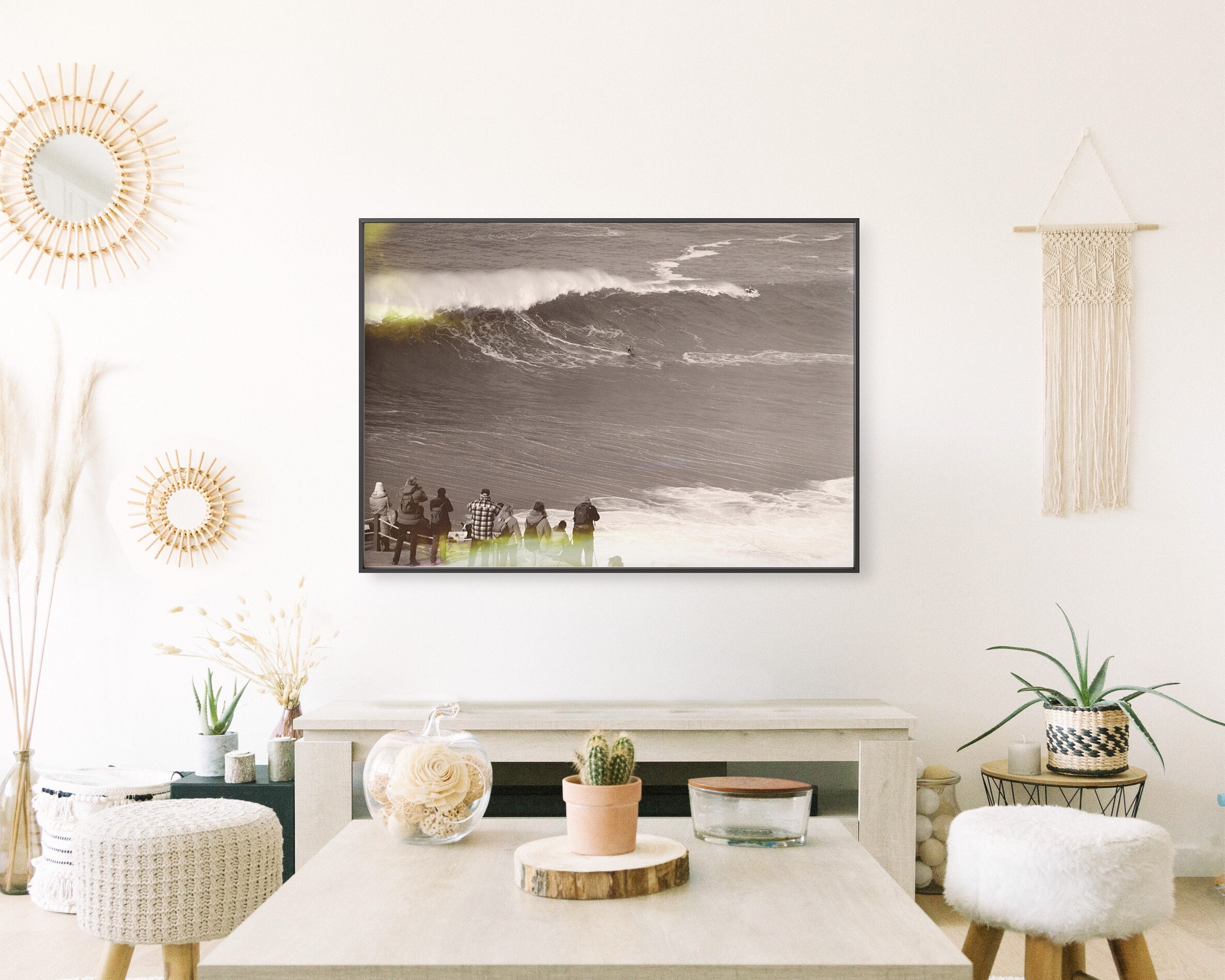 Nazare Black and White Vintage Surf Print, Surf Photography Print, Surf ...