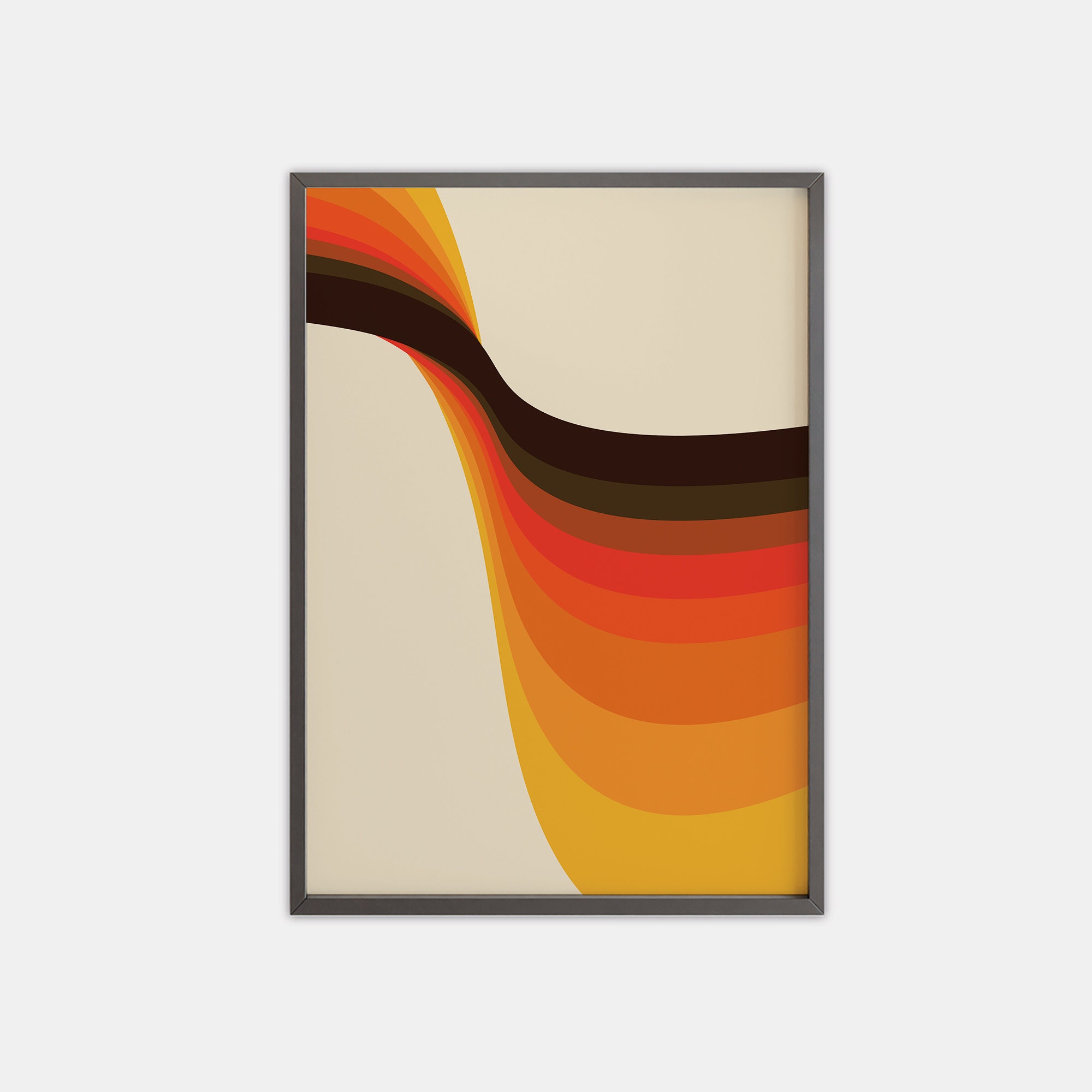 Retro Modern Art Set Of 3 Prints 70s Abstract Print Gallery | Etsy