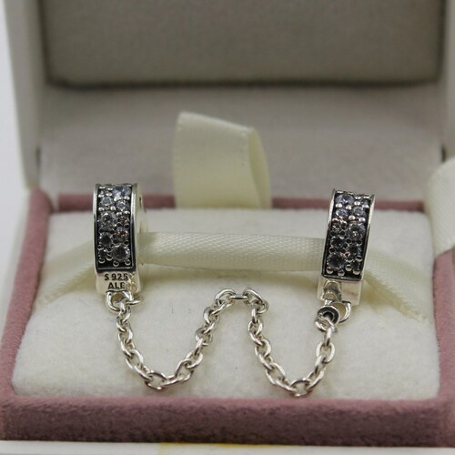 Pandora Bracelet Charms Beads Pand Clips SAFETY CHAIN / - Etsy