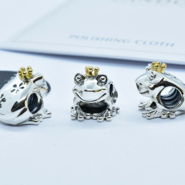 Sterling Silver Frog Charm - Etsy