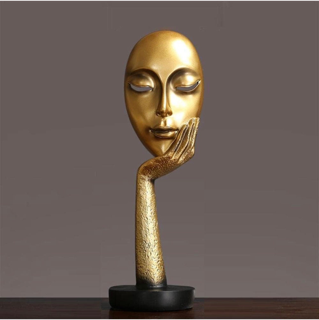 Sculpture Statue, Gold Mask Statue, Decoration Ornaments, Living Room ...