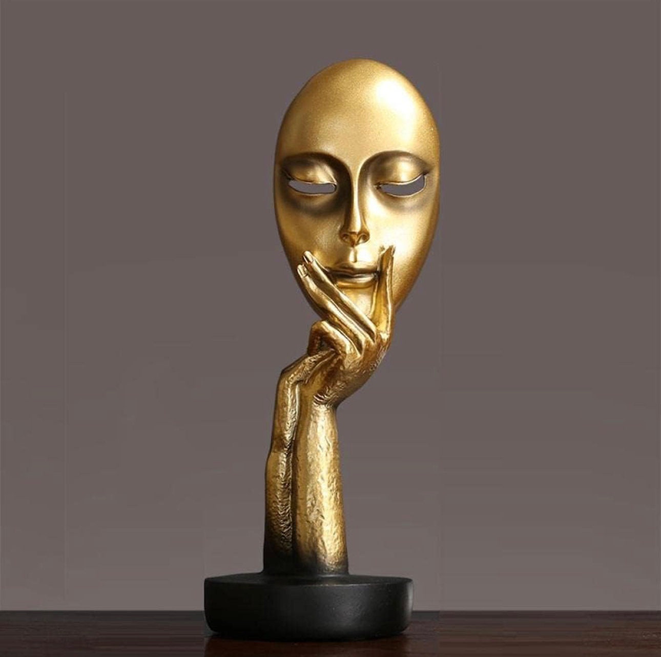 Sculpture Statue, Gold Mask Statue, Decoration Ornaments, Living Room ...