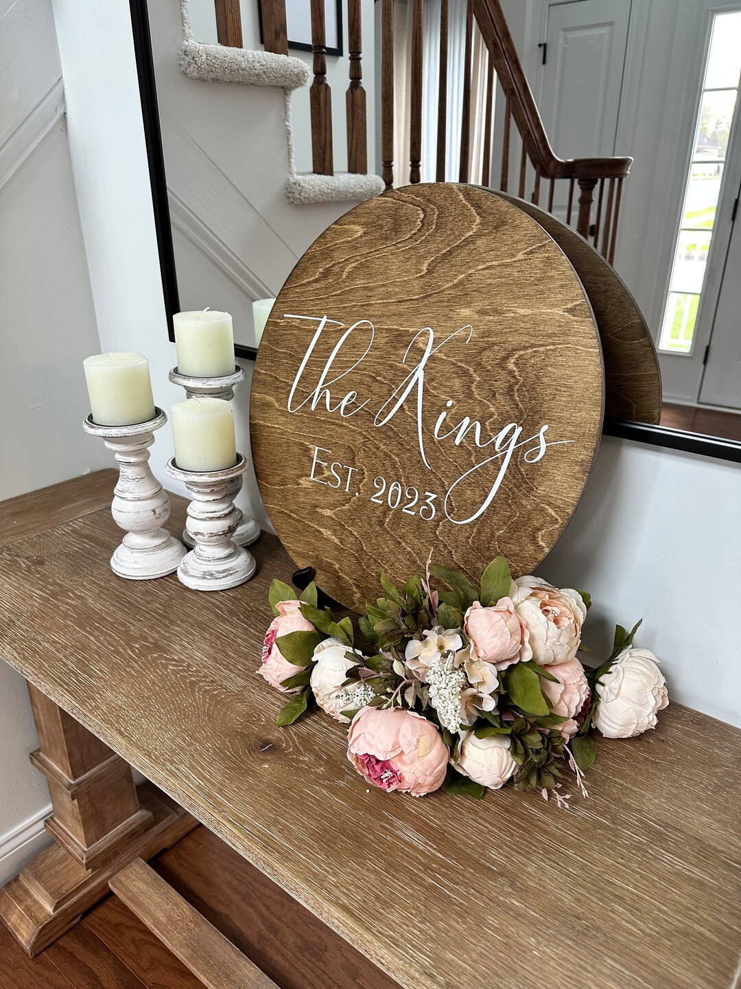 Custom Logo Sign - Round Wood Sign - Personalized Sign - Wedding Sign ...