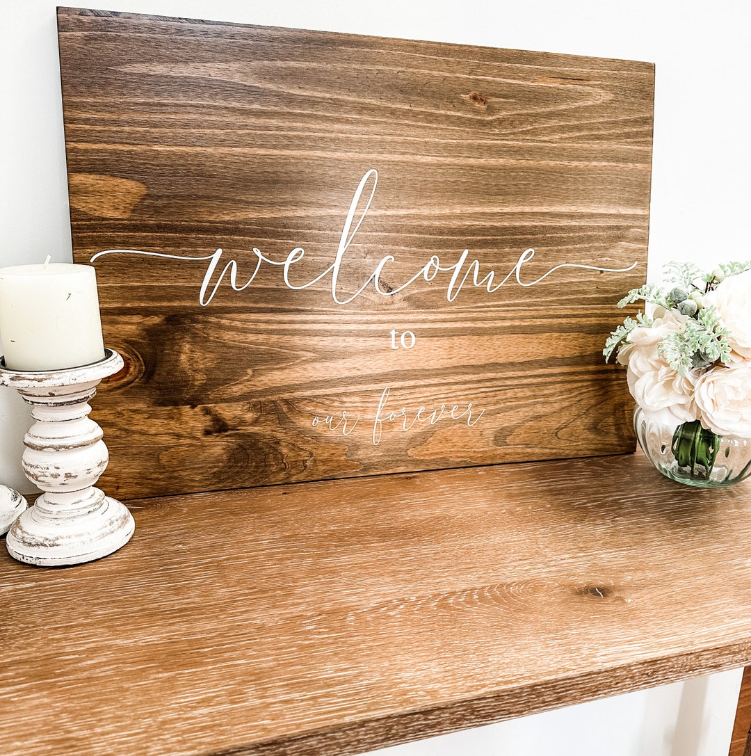 Personalized Rustic Wood Wedding Sign | Stained and Fade Resistant ...