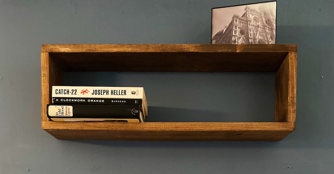 Rustic Wooden Floating Rectangle Shelves - Etsy