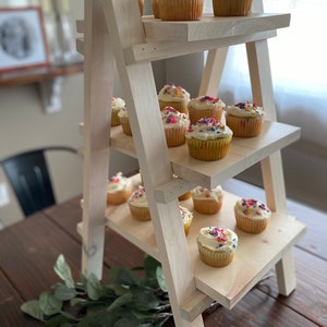 Wooden Dessert Ladder Cupcake Stand Tower Appetizer Tower | Etsy