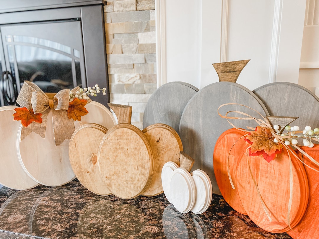 Wooden Pumpkins - Rustic Fall Decor - Decorative Wooden Pumpkins - Etsy