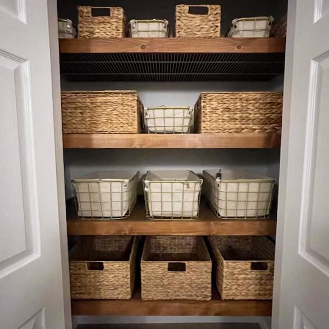 Wood Shelf Cover - Wire Shelf Cover - Linen Closet Shelf Covers ...