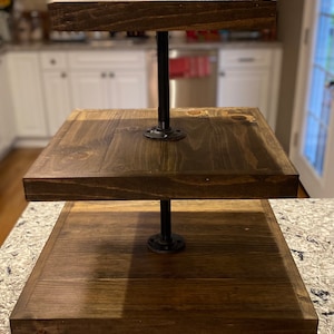 Rustic Cupcake Stand - Tiered Wooden Stand - Dessert Stand - Wedding ...