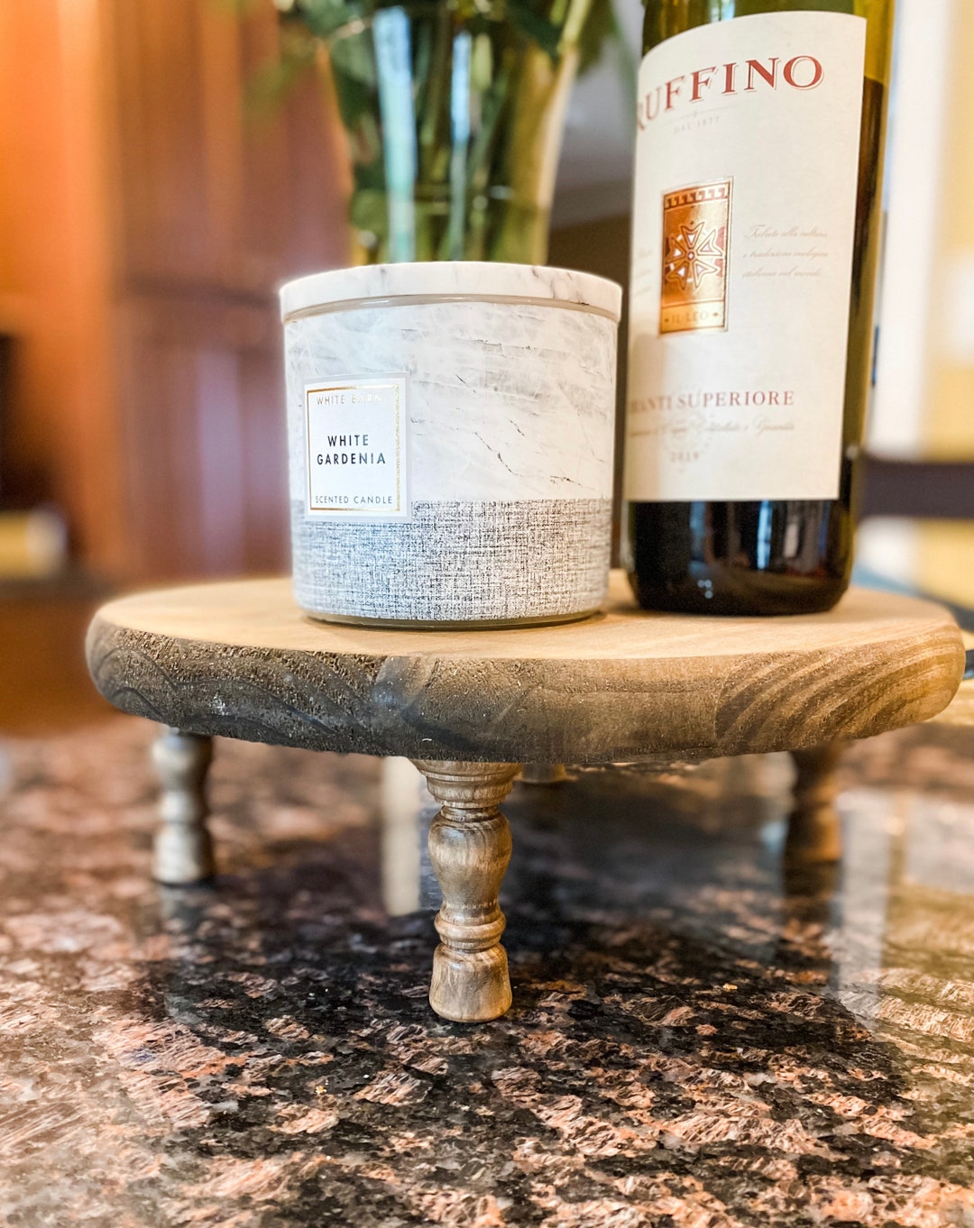 Rustic Round Farmhouse Wood Riser - Etsy