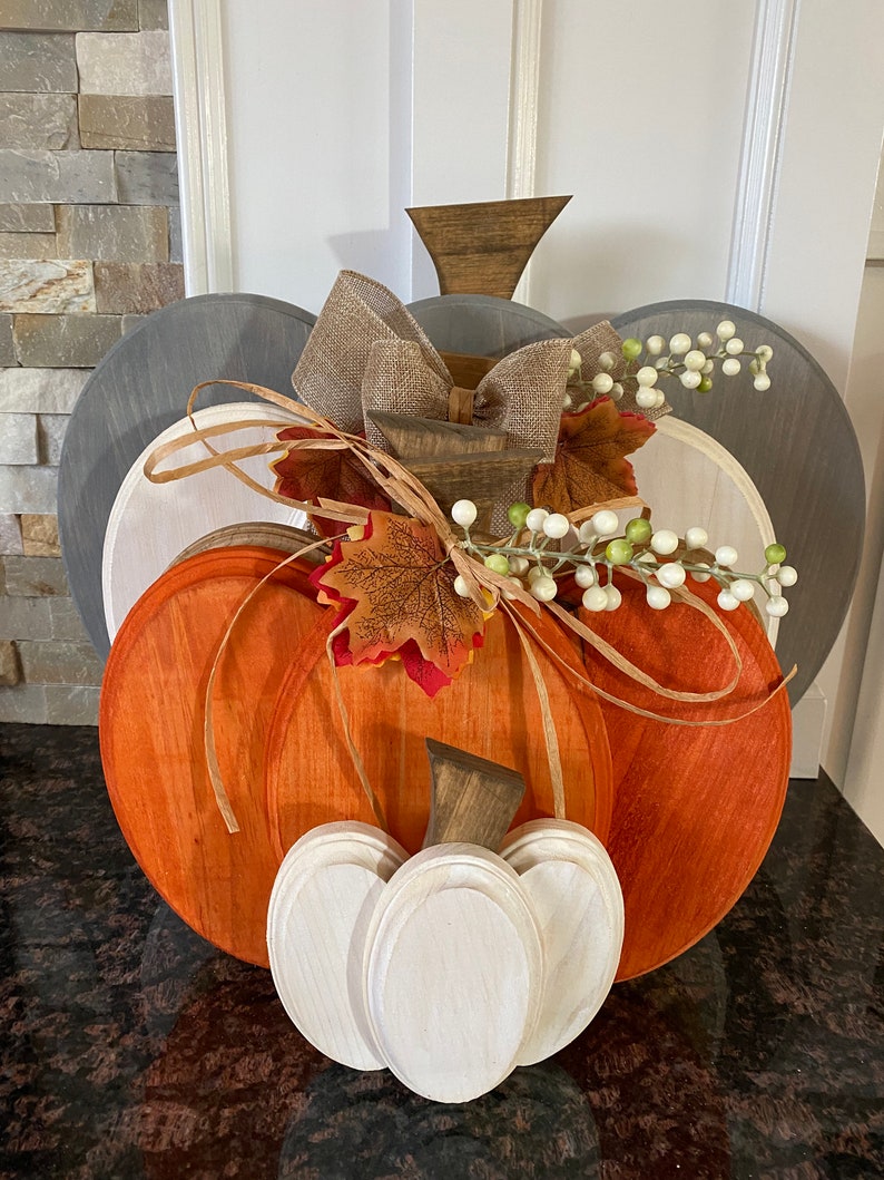 Wooden Pumpkins Rustic Fall Decor Decorative Wooden - Etsy