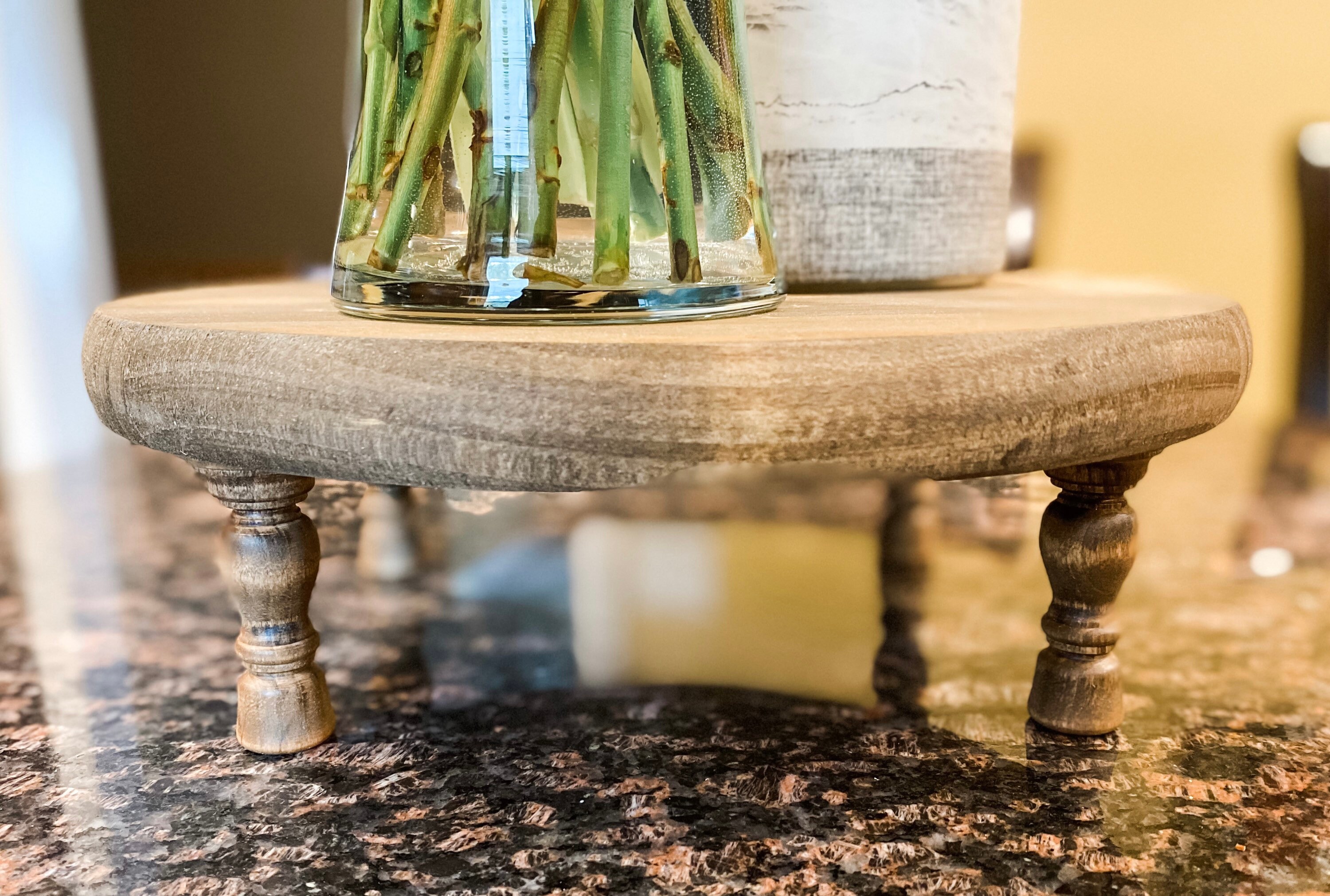 Rustic Round Farmhouse Wood Riser - Etsy
